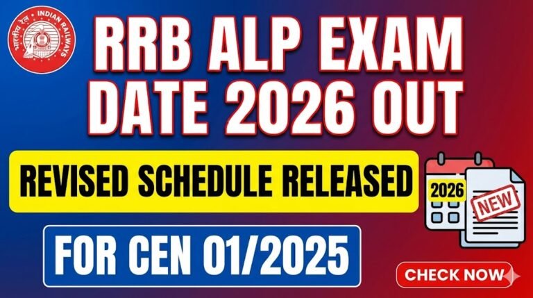 RRB ALP Exam Date 2026 OUT Revised Schedule Released for CEN 01/2025 ...