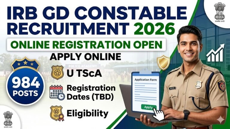 IRB GD Constable Recruitment 2026 Online Registration Open – Apply ...